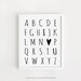 Alphabet Printable Poster Black and White Decor Simple Cute | Etsy