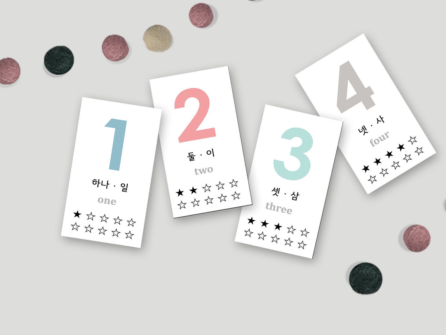 Instant Download Korean Numbers Poster / Hangul 1 12 Number | Etsy