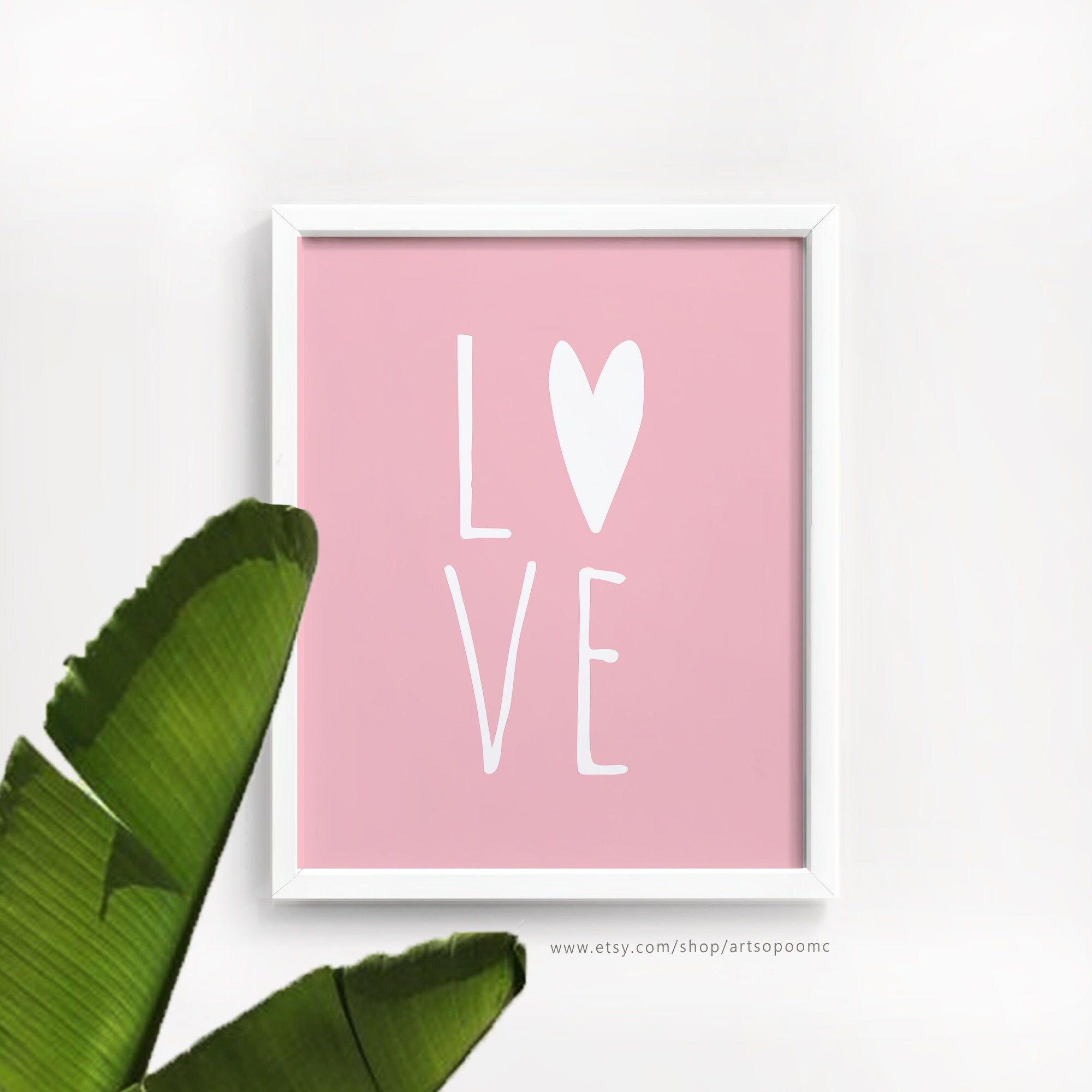 Pink Printable Nursery wall Art Set of 4 Poster Baby Girl | Etsy