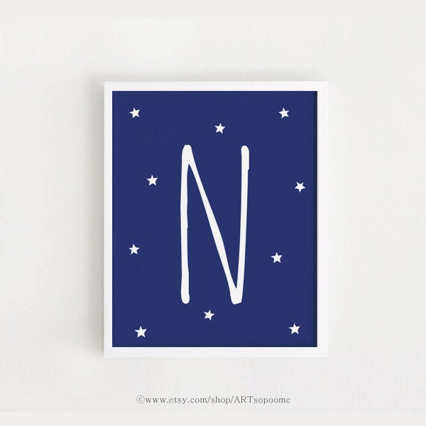 Letter N Poster - Etsy