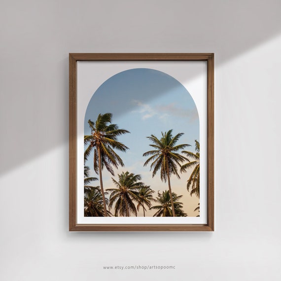 Printable Palm Tree Wall Art Instant Download Tropical - Etsy