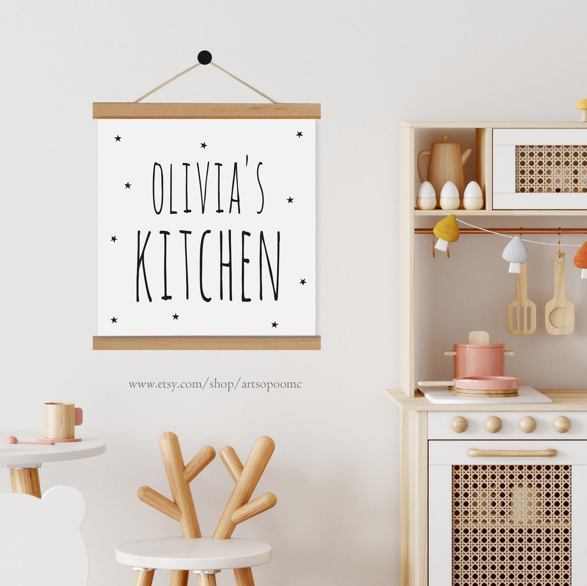 Custom / Kids Kitchen Sign Printable Name Sign for Nursery - Etsy