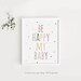 Instant Download Printable Art Be Happy My Baby Poster Bebe - Etsy