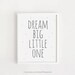 Print Download Star Dream Big Little One Moon Printable Nursery Art Set ...