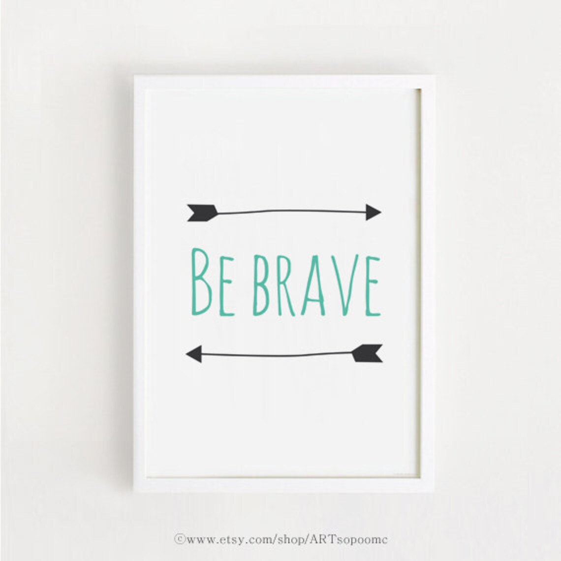 Be Brave Printable Wall Decor Poster Baby Kids Room Art - Etsy