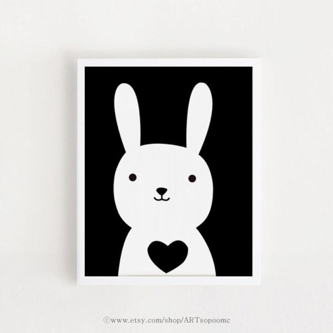 INSTANT DOWNLOAD Bunny Print printable Wall art Cute Bunny | Etsy