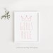 Printable Girls Room Wall Art Girls Rule Sign Pink and White Kids ...