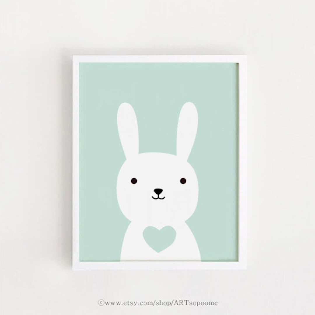 Bebe Rabbit Poster Cute Kawaii Printable Bunny Art Kids Animal ...