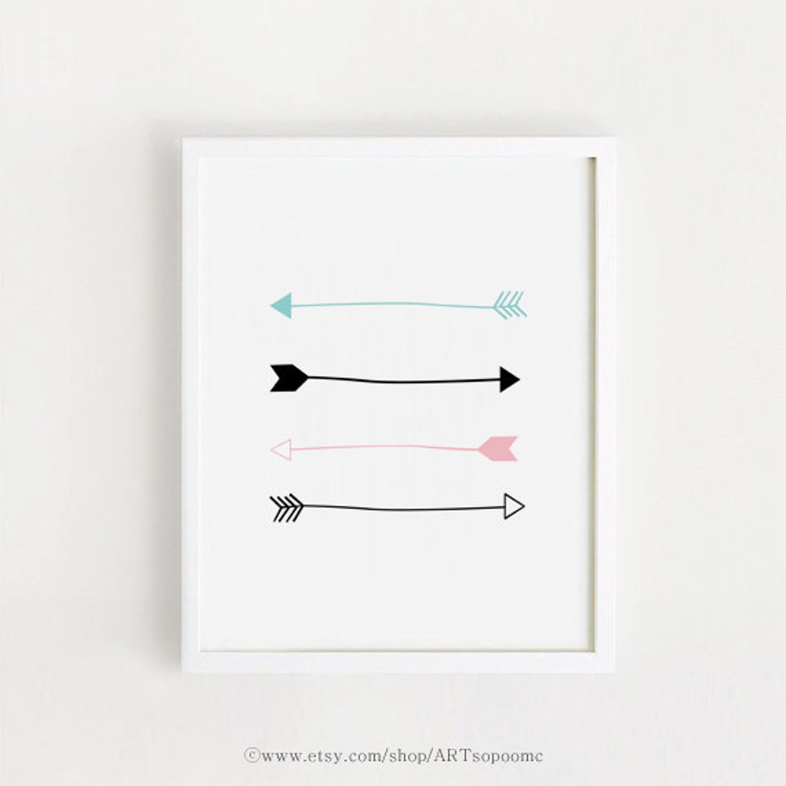 Arrow Wall Artinstant DOWNLOAD Printable Poster Simple Cute | Etsy