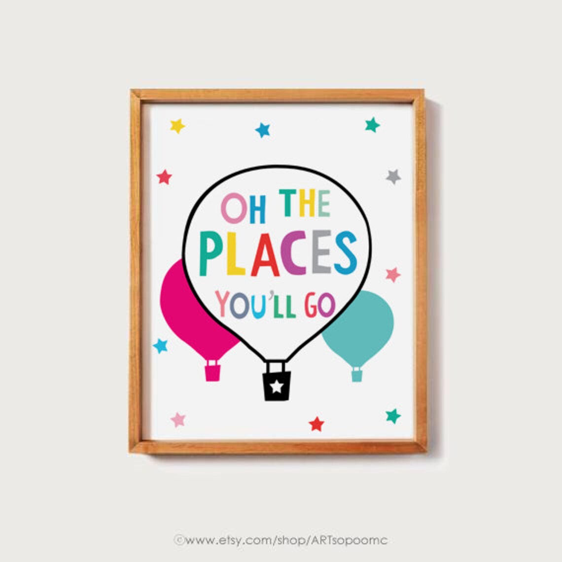 Printable Oh the Places You'll Go Poster Cute Art for - Etsy