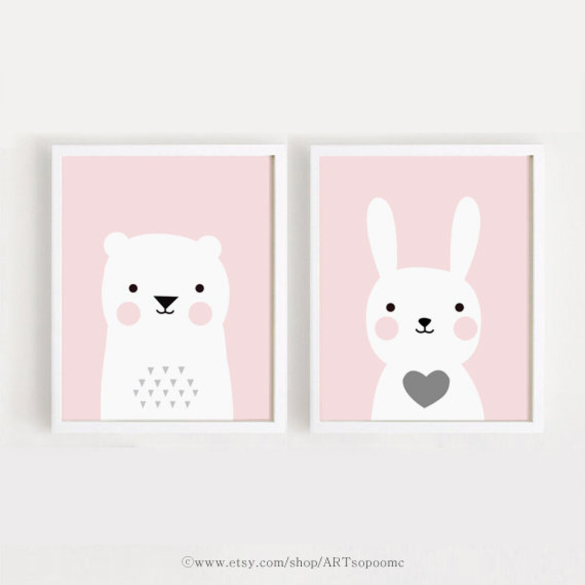 Pink Printable Nursery Wall Art Set of 6 Poster Baby Girl - Etsy