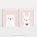 Pink Printable Nursery Wall Art Set of 6 Poster Baby Girl - Etsy