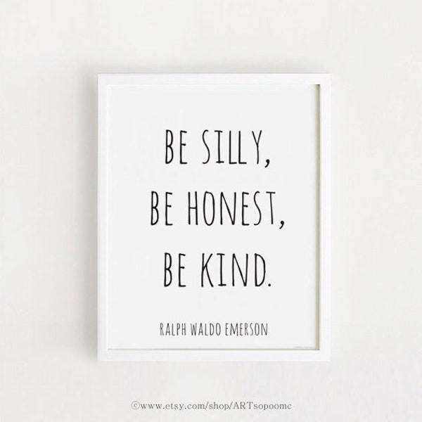 Be Silly Be Honest - Etsy