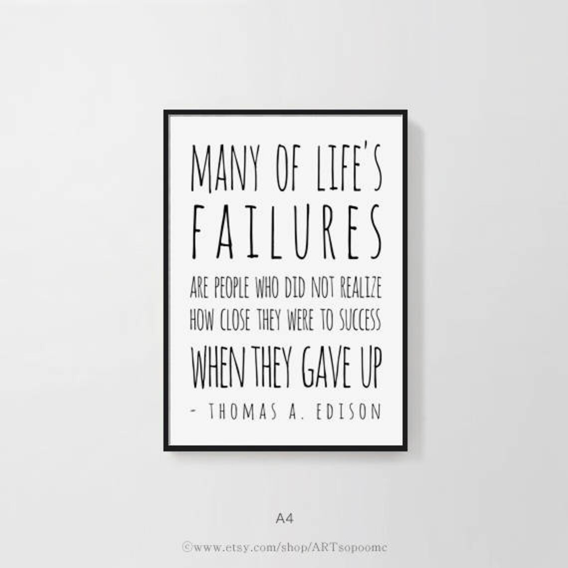 Thomas Edison Quotes Poster Wall Art Quotes Printable Art - Etsy