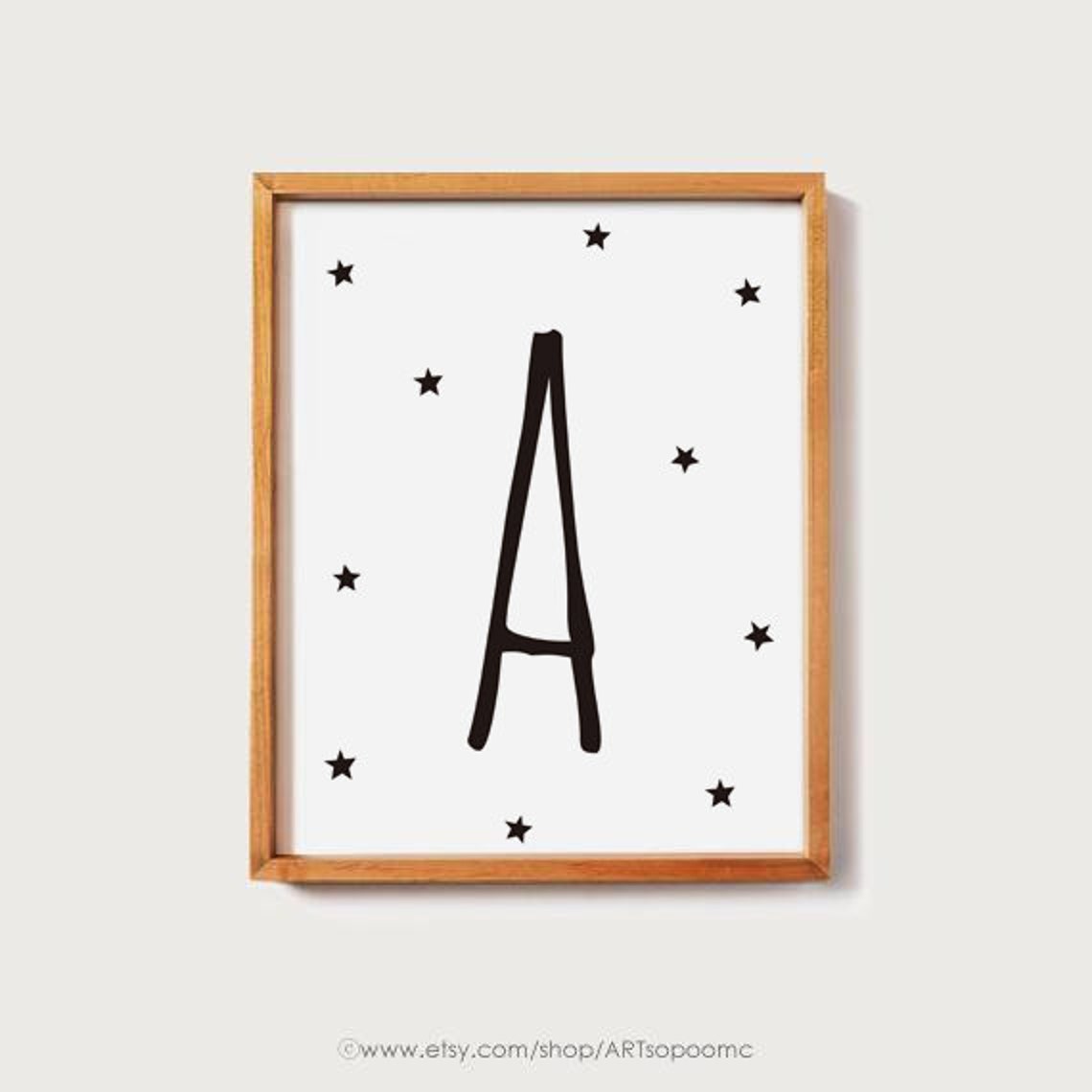 INSTANT DOWNLOAD Letter A Print Printable Nursery Art Black | Etsy
