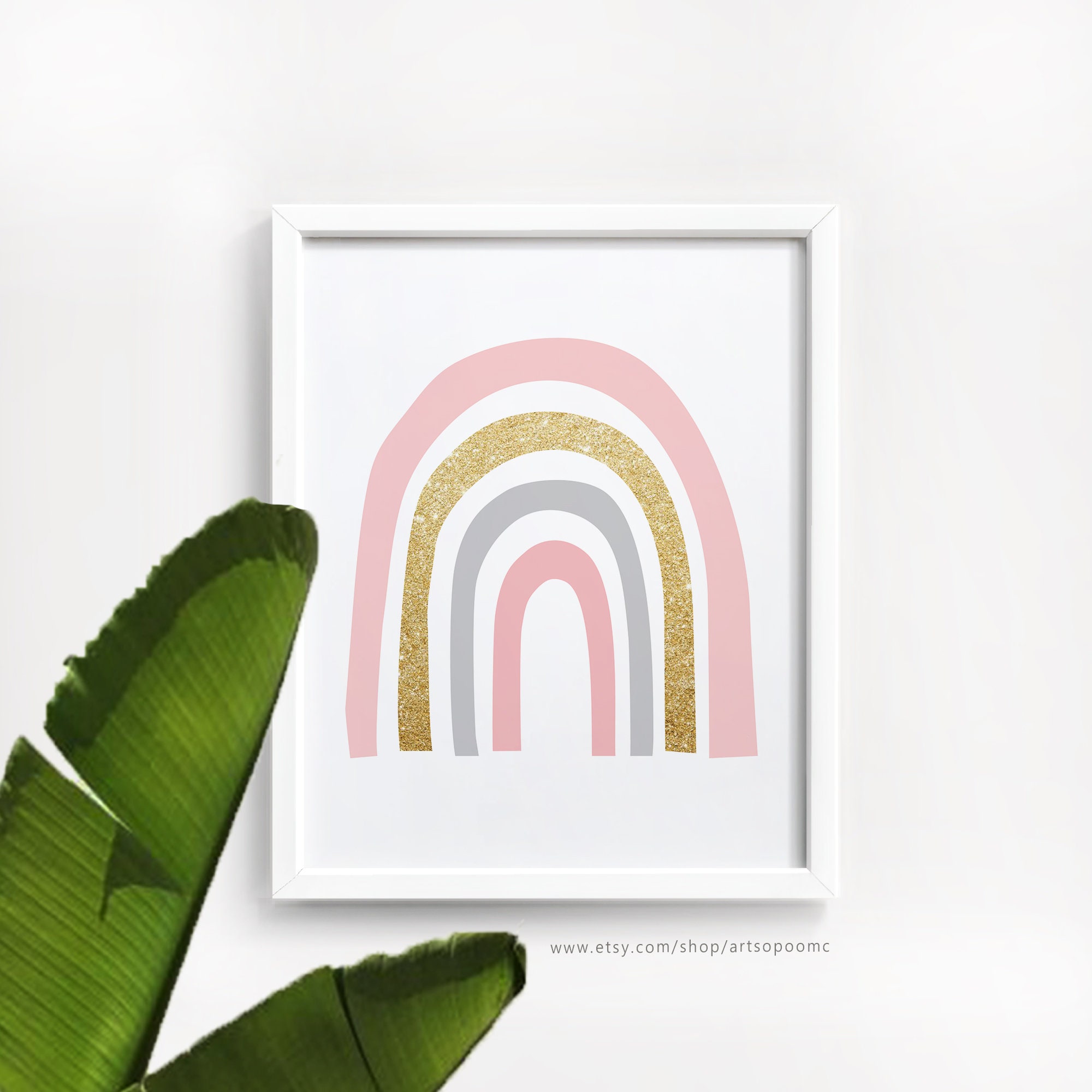 Pink Printable Nursery wall Art Set of 4 Poster Baby Girl | Etsy