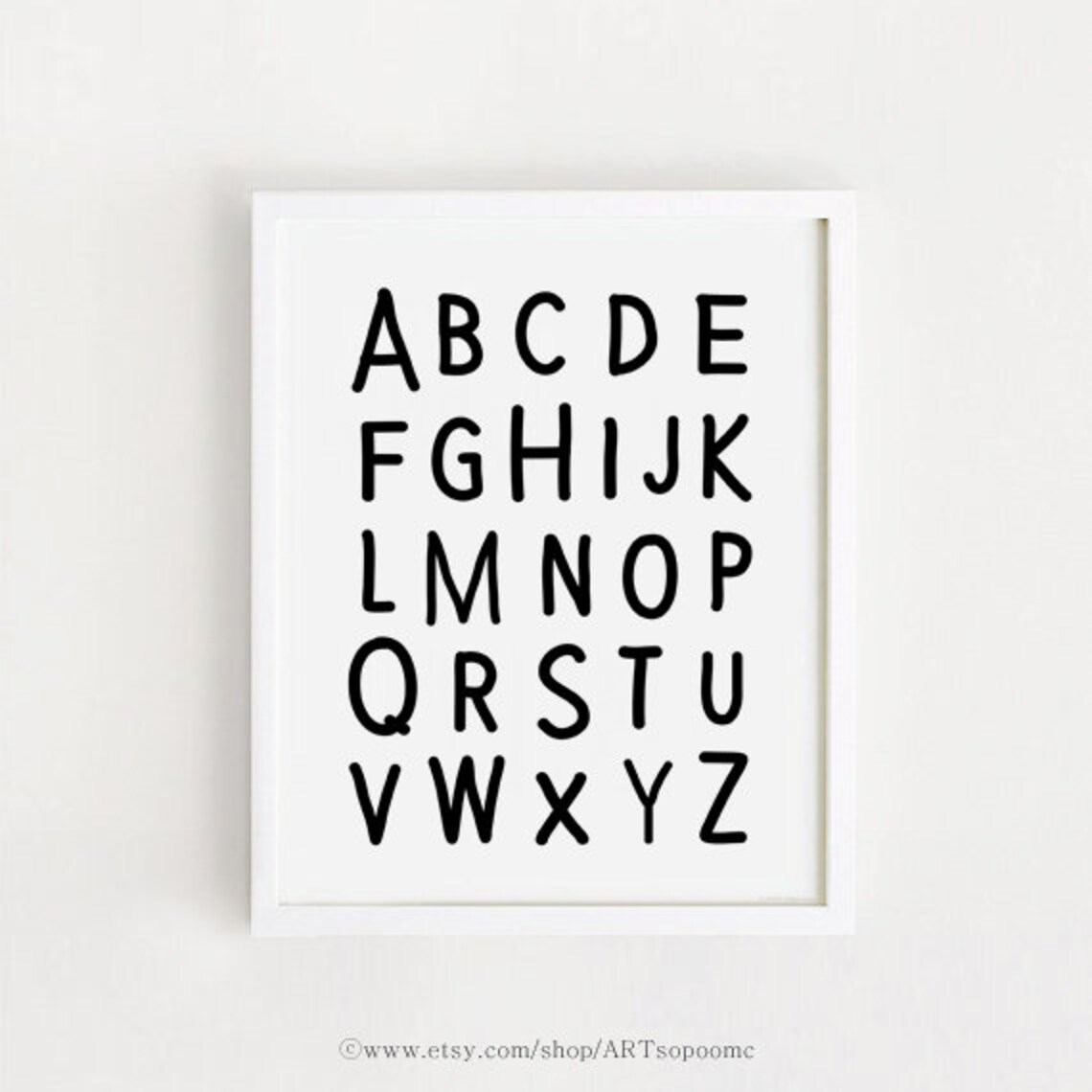 Digital Print Download Alphabet and Number Poster Set of 3 - Etsy