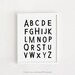 Digital Print Download Alphabet and Number Poster Set of 3 Printable ...