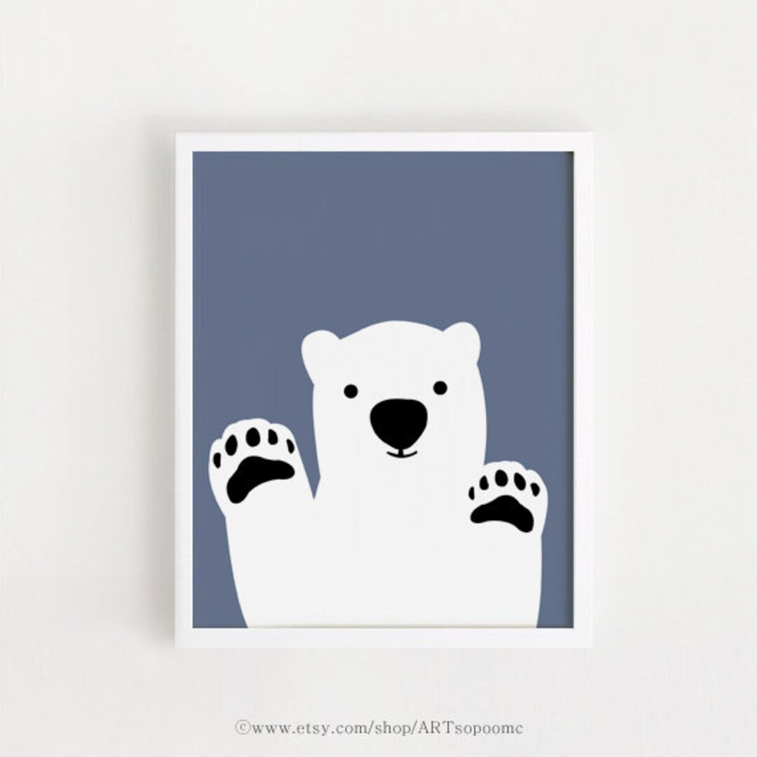 Printable Bear Art Poster Bebe Instant Download Child Room Decor Cute ...