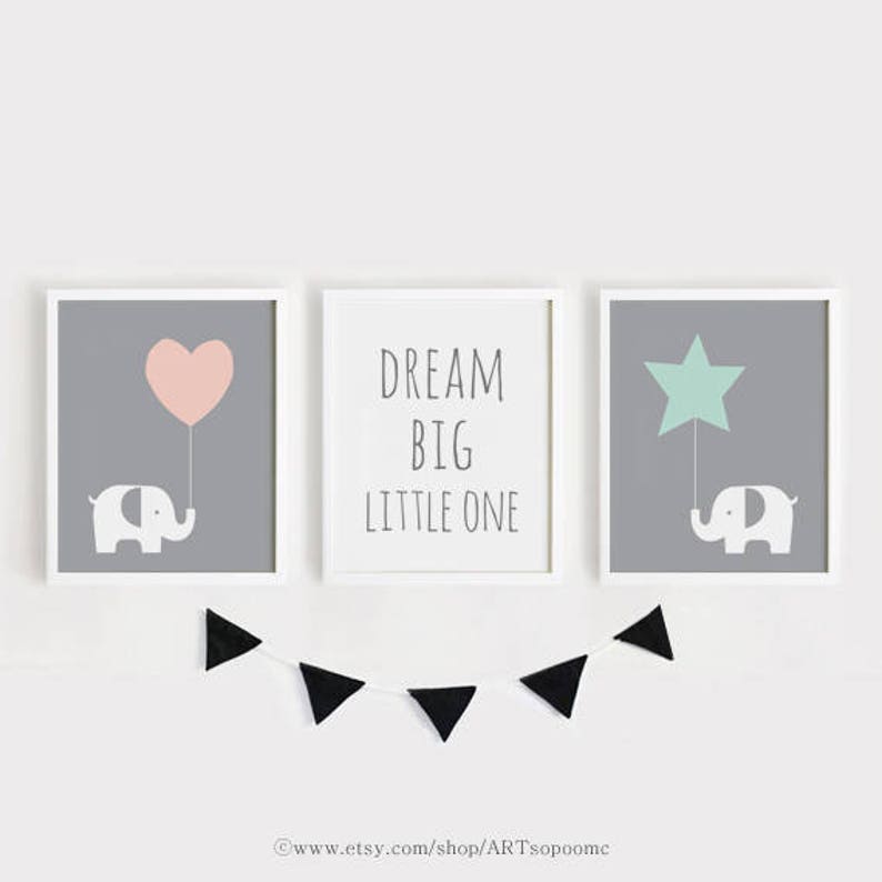 Printable Nursery Art Set of 3 Poster Baby Room Wall Art Kids | Etsy