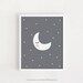 Print Download Star Dream Big Little One Moon Printable Nursery Art Set ...