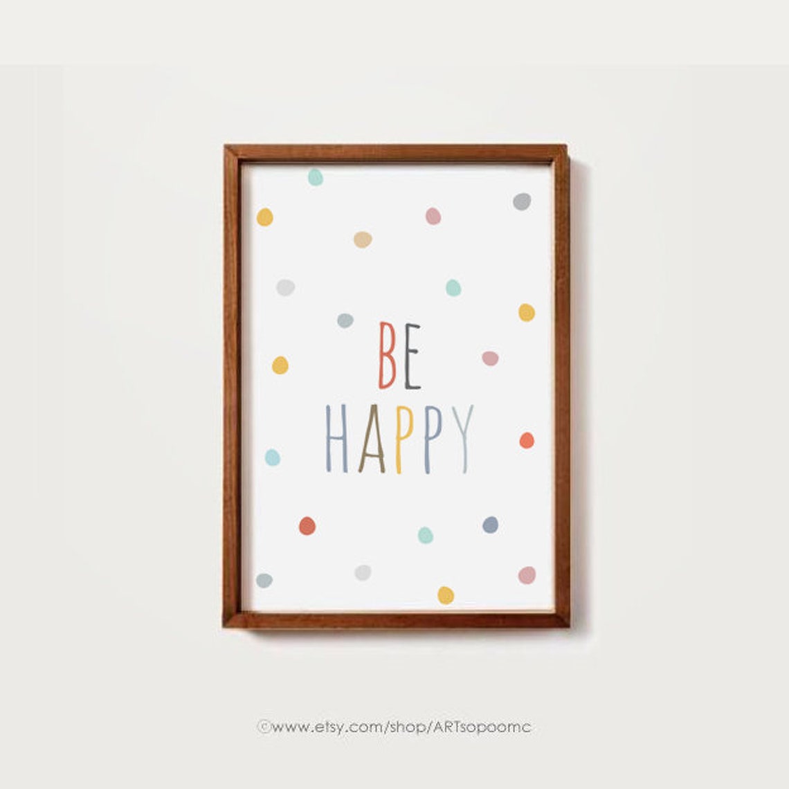 Instant Download Printable Art Be Happy Poster Bebe Room Art - Etsy