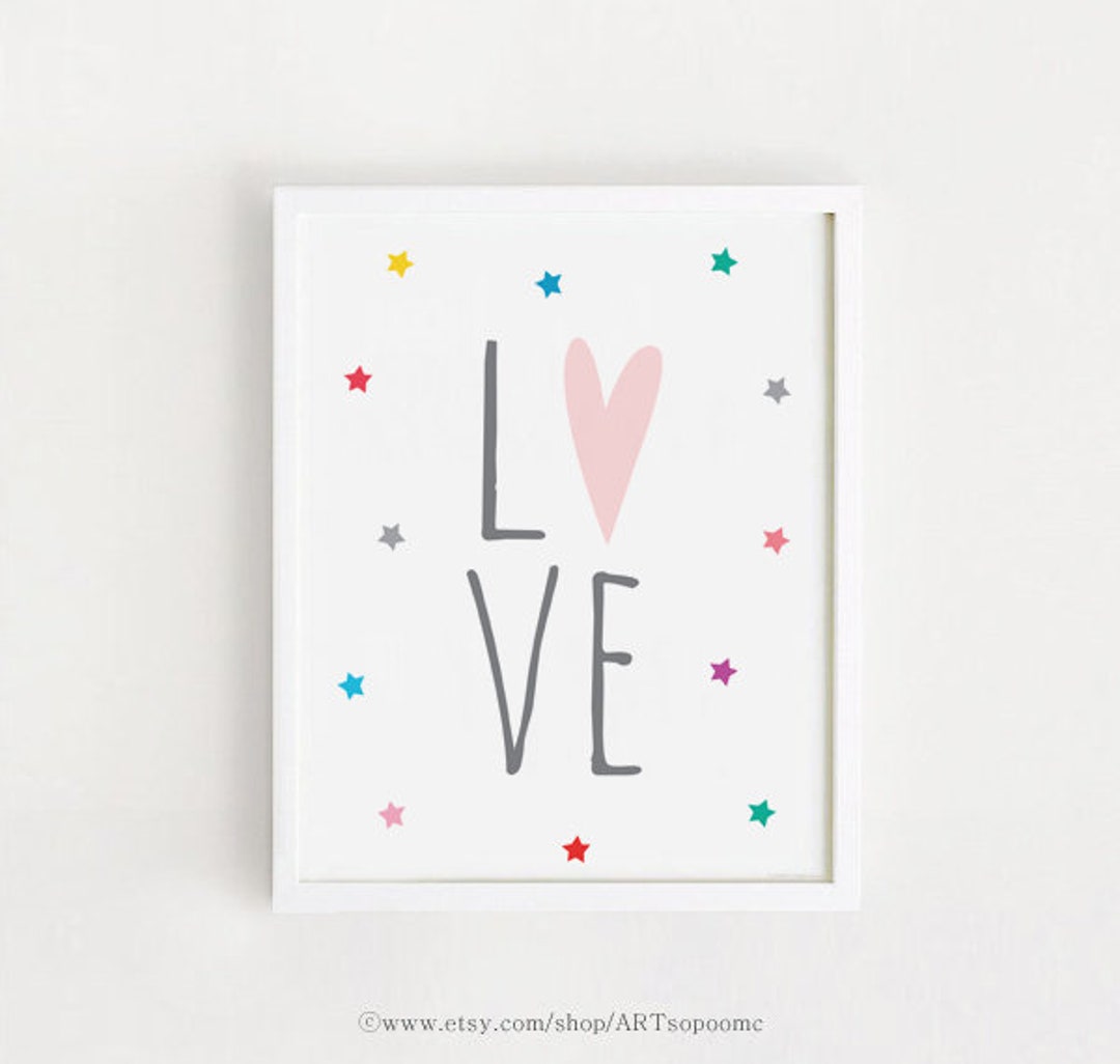 8x10, A4, A3, 40 X 50 Printable Nursery Wall Art Love Quotes Poster ...