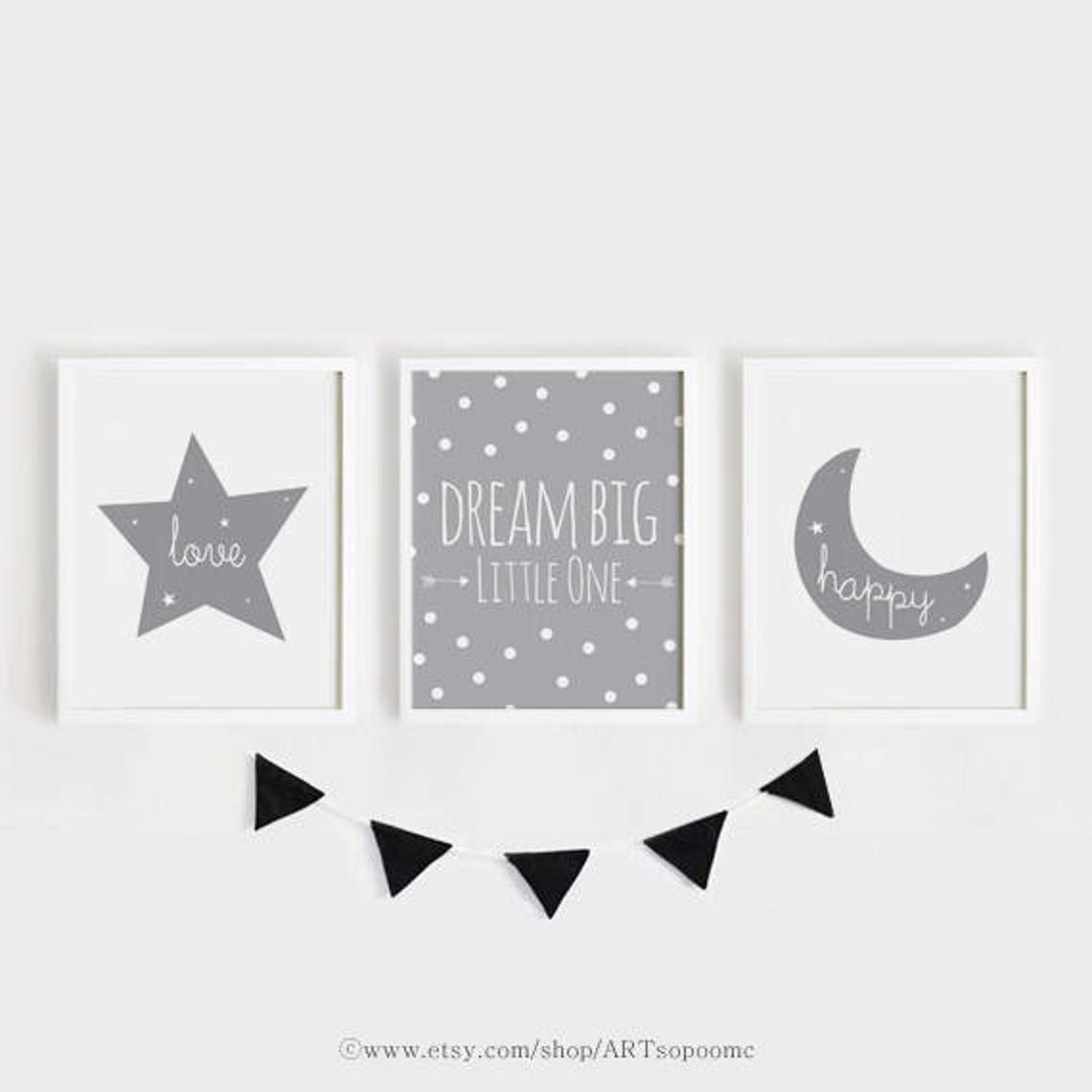 Printable Nursery Art Set of 3 Poster Baby Room Wall Art Kids | Etsy