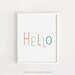 Printable Home Wall Art Hello Poster Cute Art Baby Room - Etsy