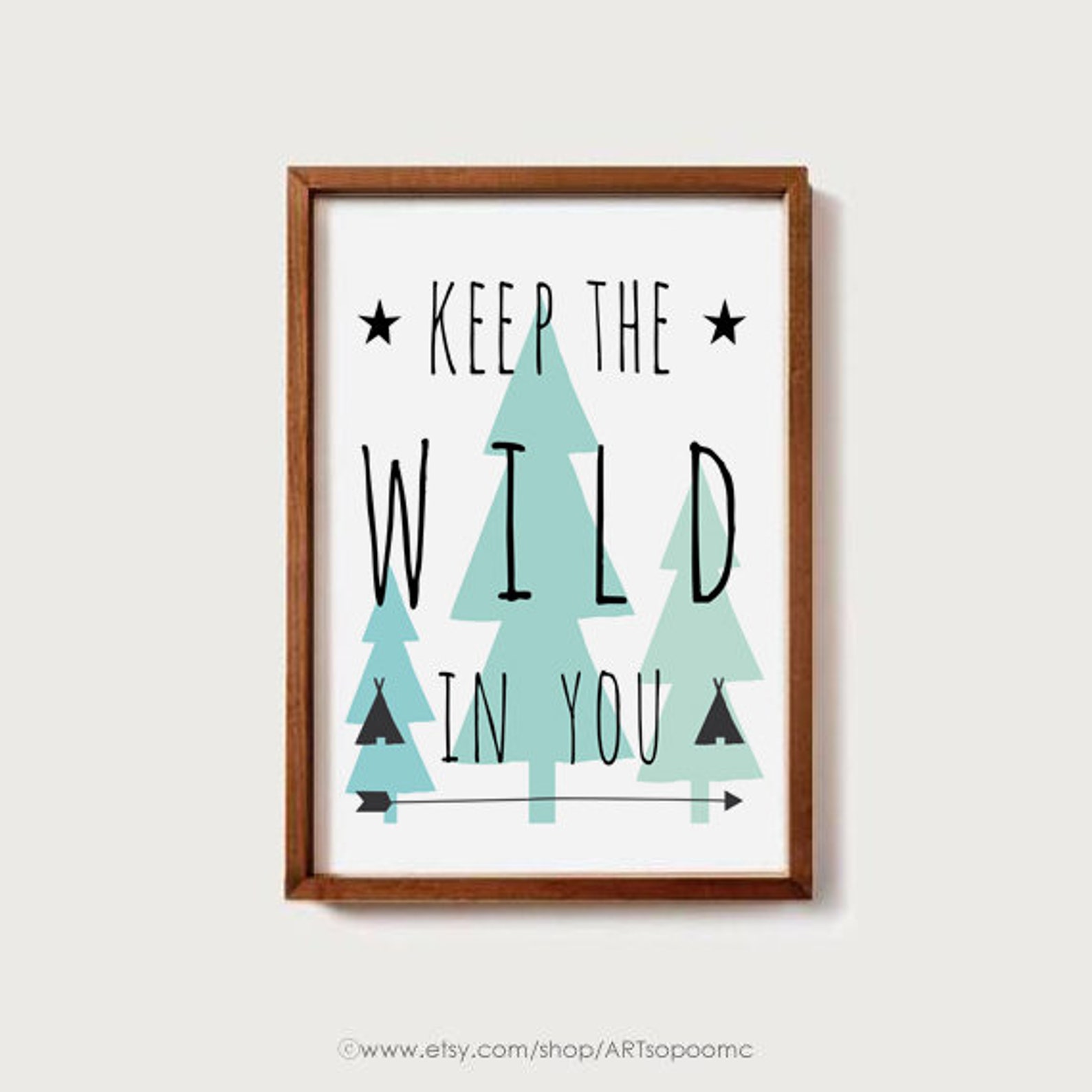 Keep the Wild in You Digital Print Inspirational Quote Poster | Etsy