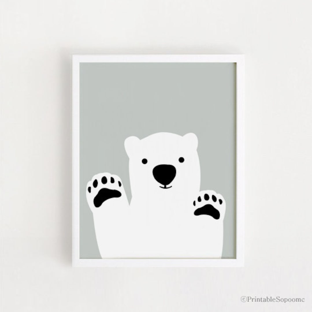 Bear Printable Art Poster Bebe Instant Download Child Room Decor Cute ...