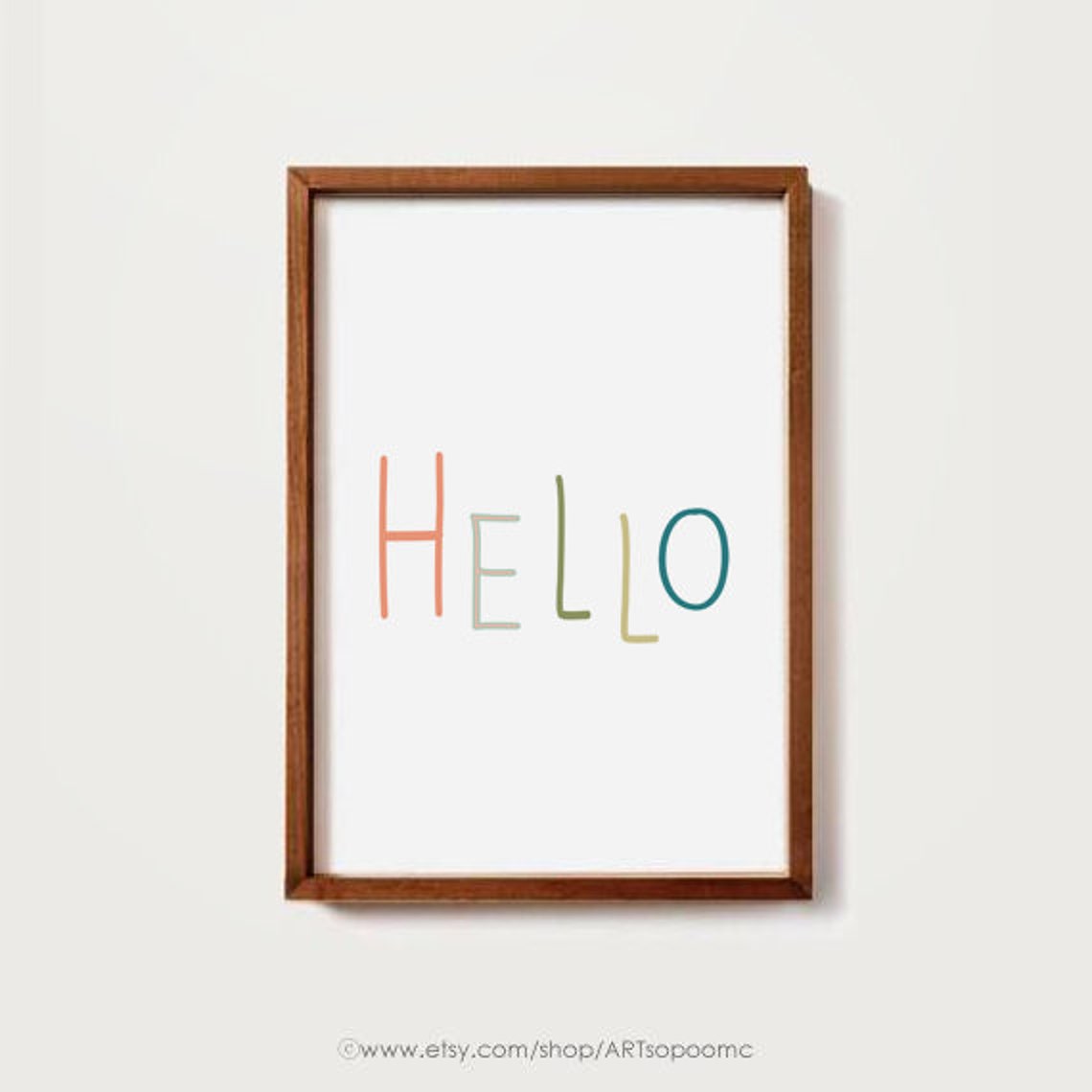 Printable Home Wall Art Hello Poster Cute Art Baby Room - Etsy