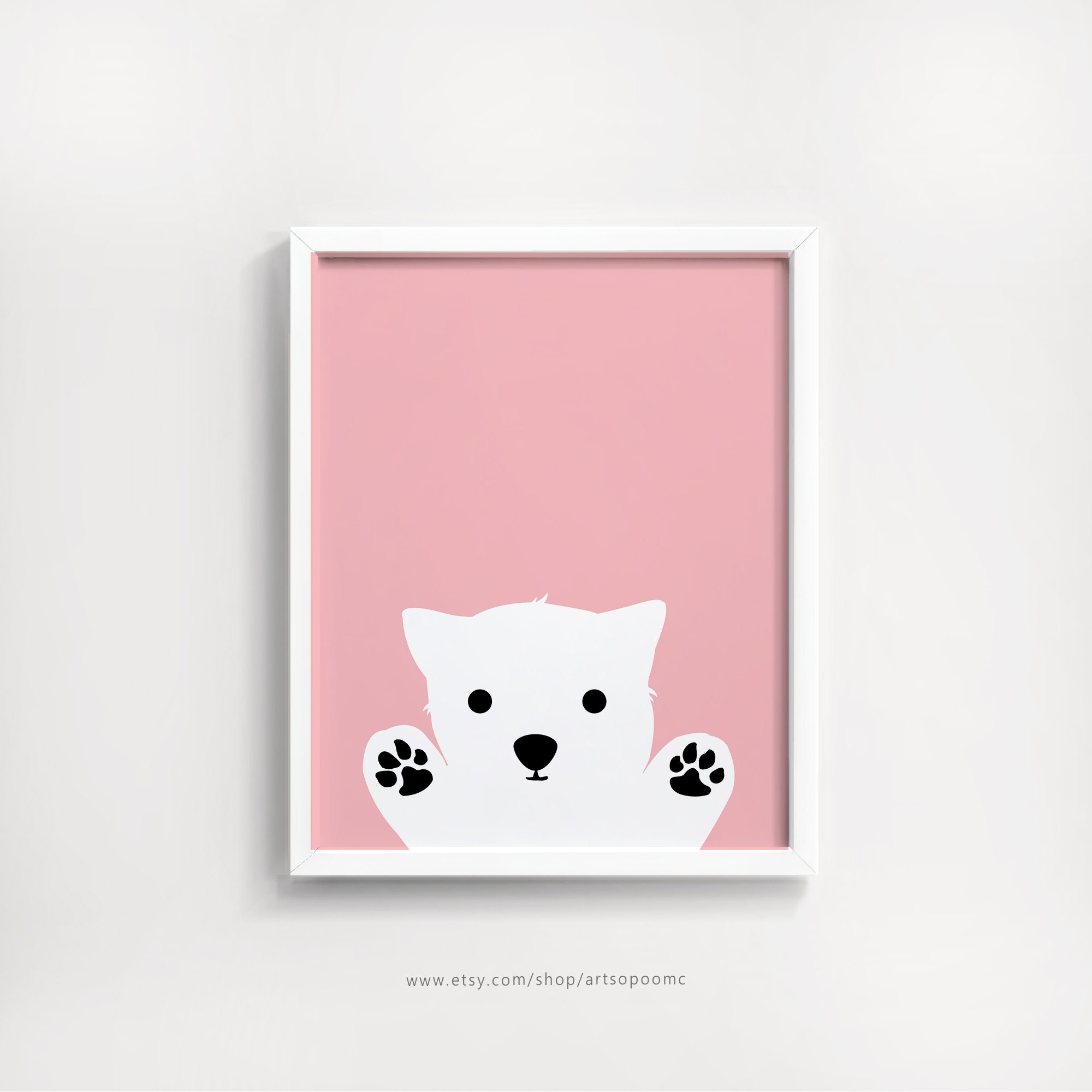 Printable Pink Nursery wall Art Set of 6 Poster Baby girl | Etsy