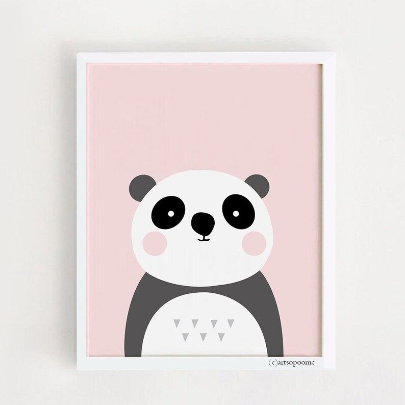 Printable Baby Panda Art Poster Bebe INSTANT DOWNLOAD Girls - Etsy