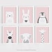 Pink Printable Nursery Wall Art Set of 6 Poster Baby Girl - Etsy
