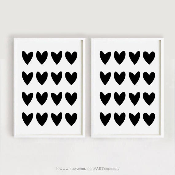 Heart Printable Art 50 X 70 Nursery Poster Digital Download - Etsy