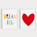 Printable Nursery Art Baby Room Wall Art Dream Big Quotes - Etsy