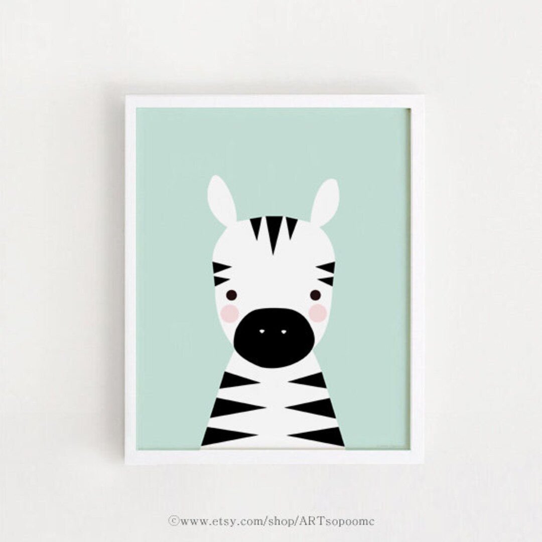 Poster Bebe INSTANT DOWNLOAD Cute Zebra Graphic Printable Art Zebra ...
