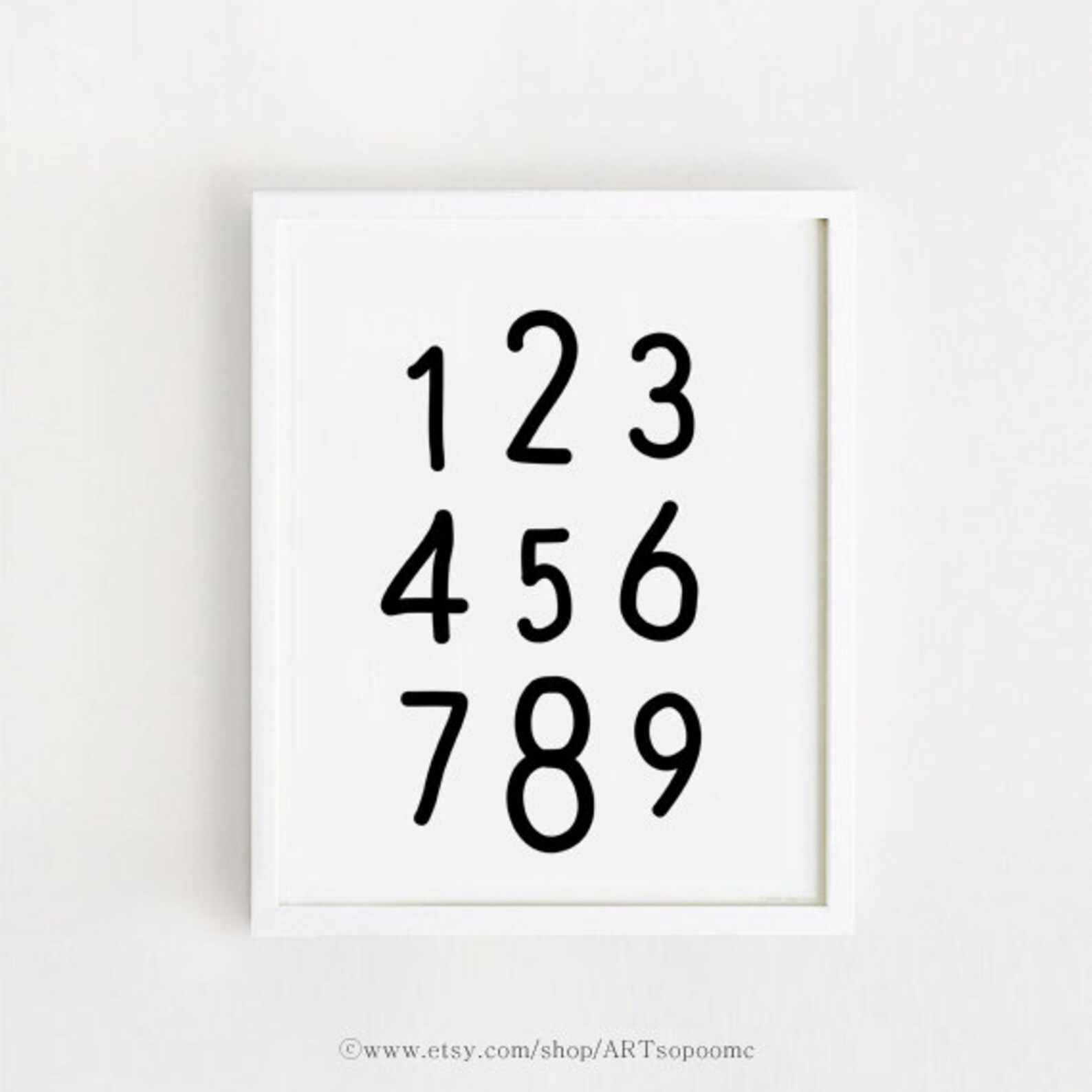 Digital Print Download Alphabet and Number Poster Set of 3 - Etsy