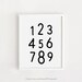 Digital Print Download Alphabet and Number Poster Set of 3 Printable ...