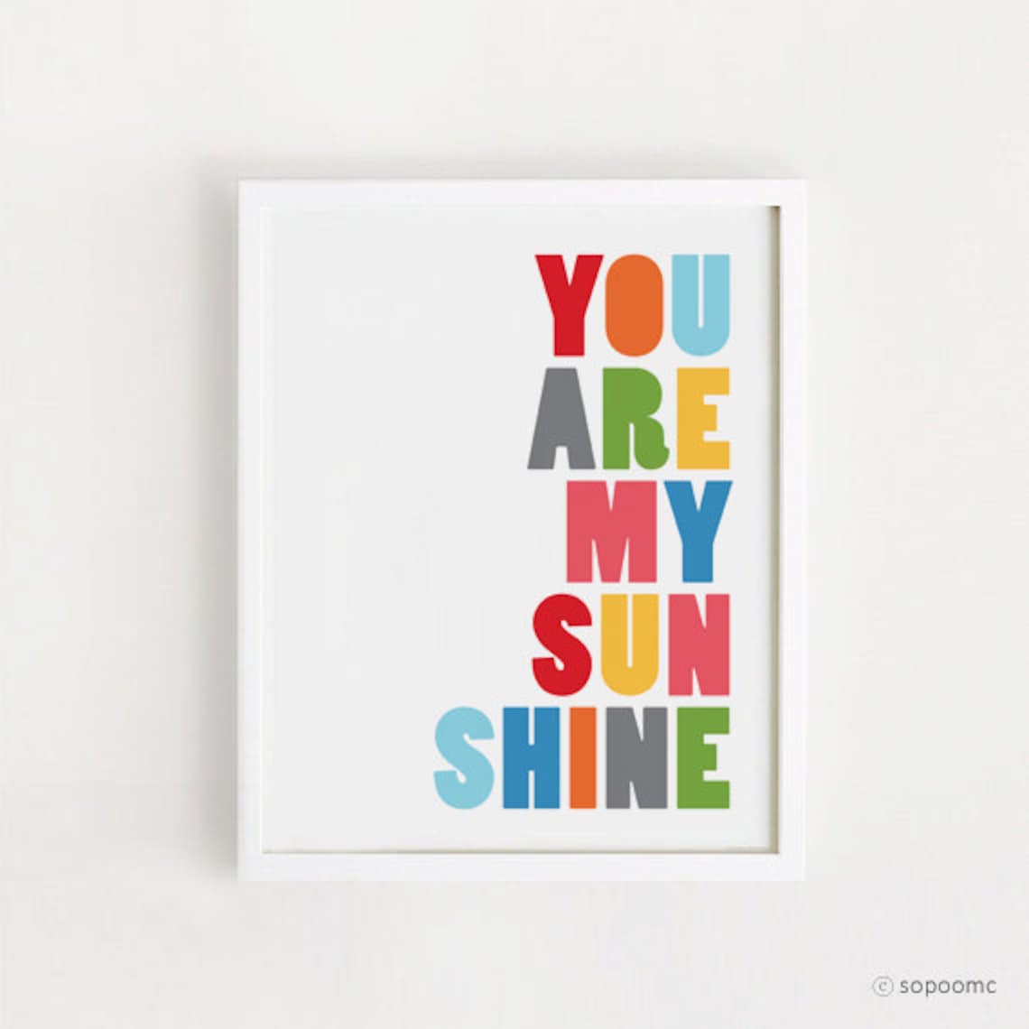 Printable You Are My Sunshine Poster Cute Art for Baby Room | Etsy
