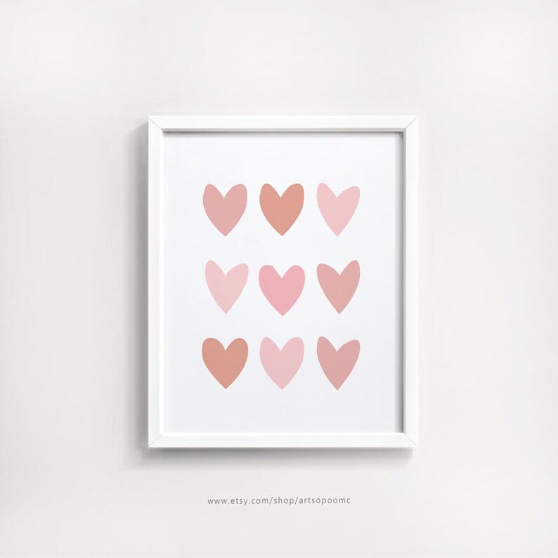 Printable Pink Nursery Wall Art Set of 6 Poster Baby Girl - Etsy