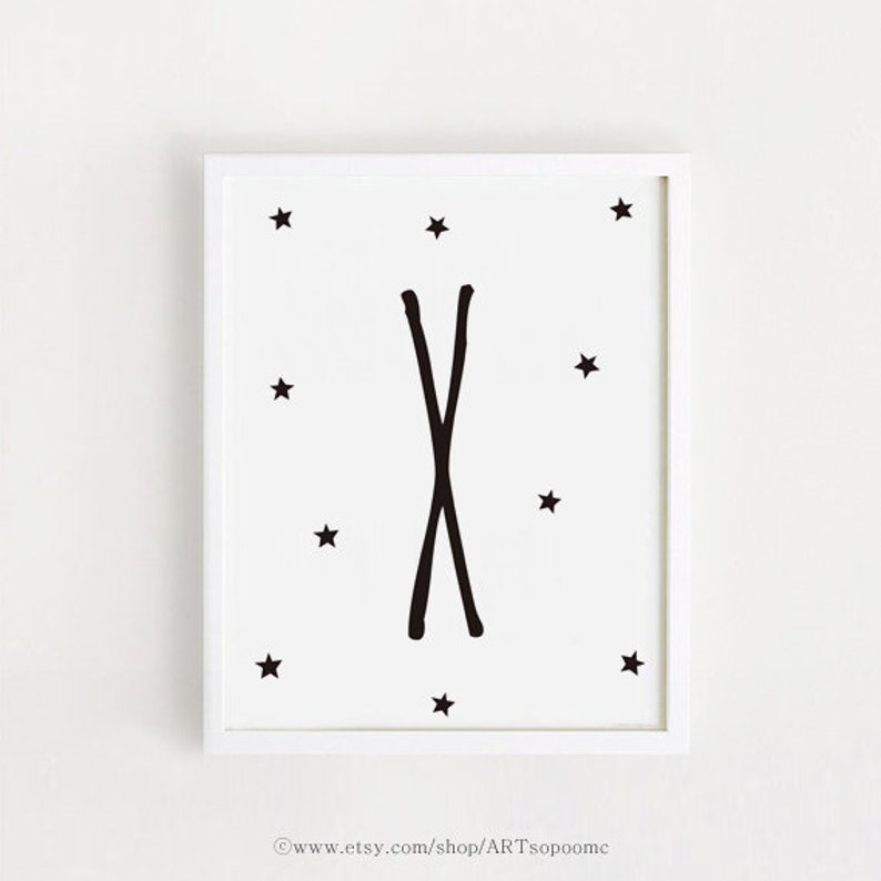 INSTANT DOWNLOAD Letter X Print Printable Wall Art Black and - Etsy