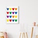 Printable Baby Room Wall Art Colorful Heart Poster Cute Kids Room ...