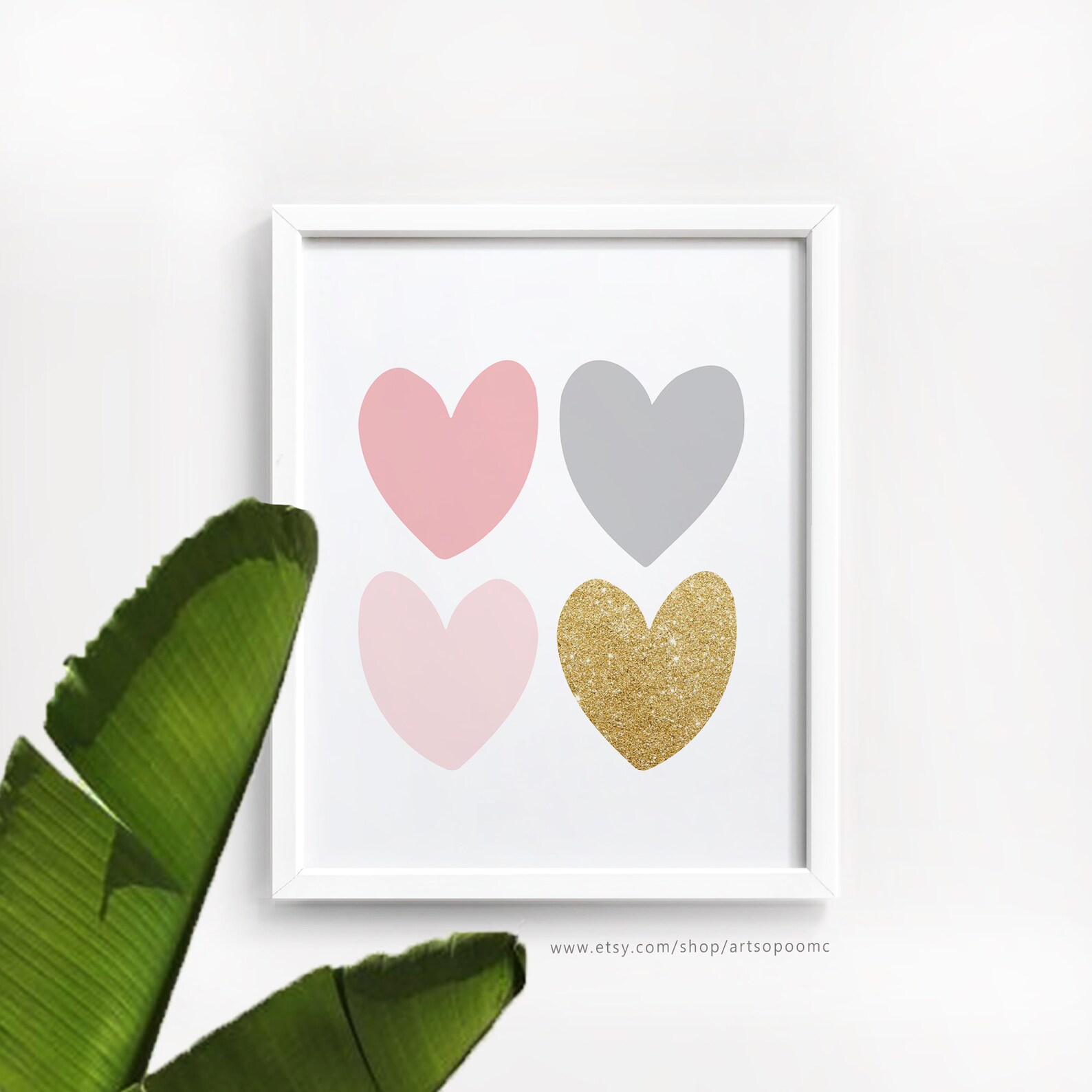 Pink Printable Nursery wall Art Set of 4 Poster Baby Girl | Etsy