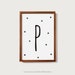 Letter P Printable Nursery Wall Art Initial P Print Black and - Etsy