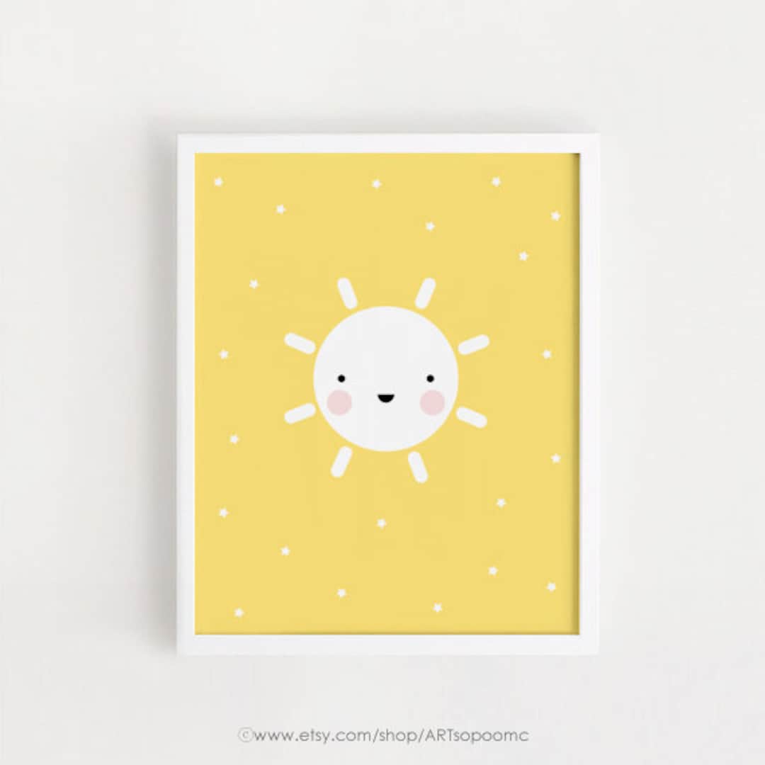 INSTANT DOWNLOAD - Sun Poster Printable Baby Room Wall Art Cute Kids ...