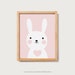 Printable Nursery Wall Art Pink Bunny Print Baby Girls Room Decor Cute ...