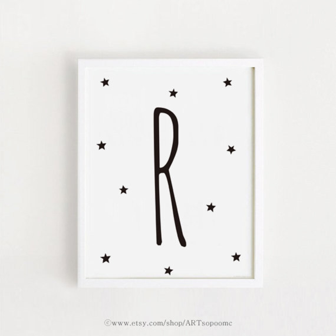INSTANT DOWNLOAD Letter R Print Printable Nursery Art Black | Etsy