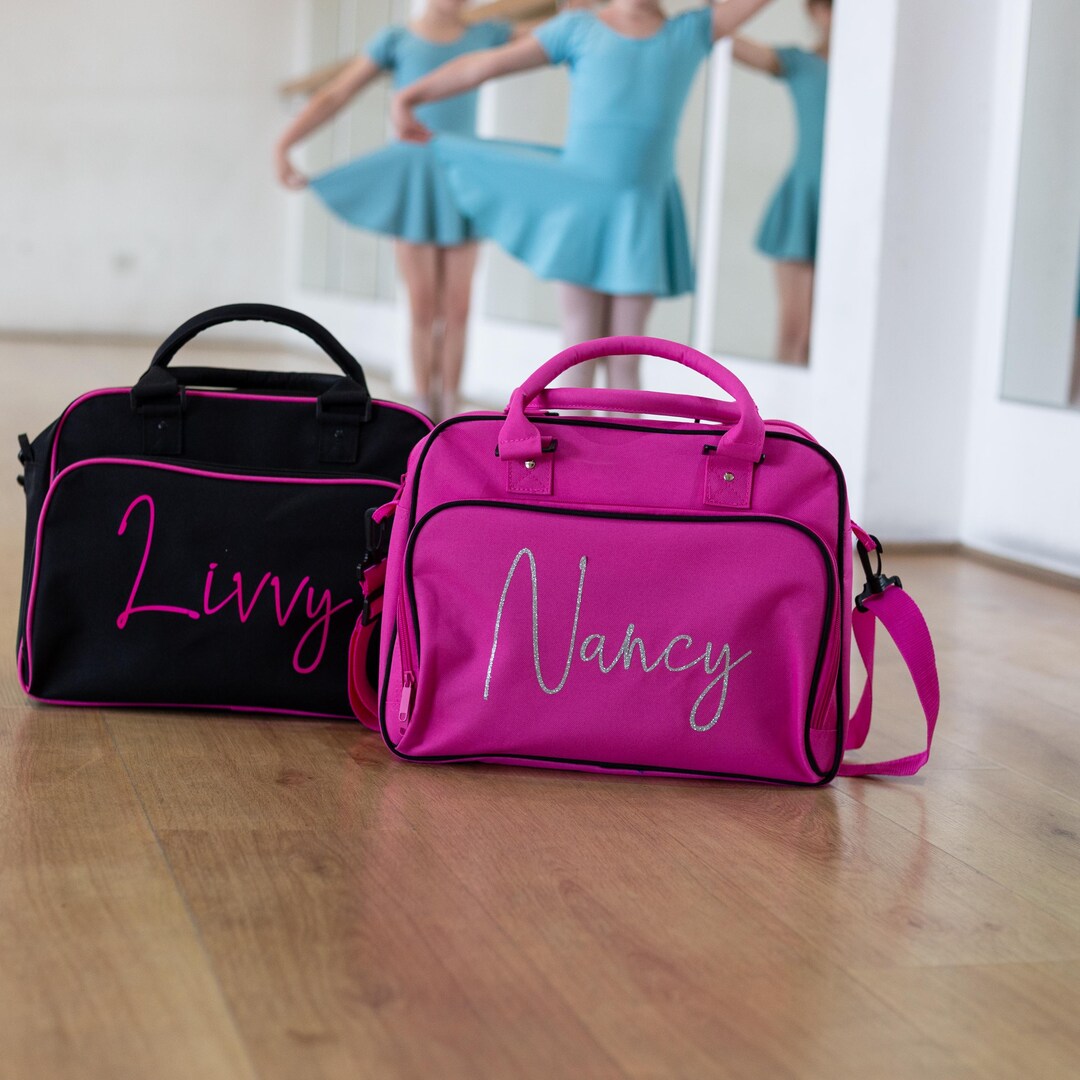 Personalised Dance Bag Kids Girls Gymnastics Childrens Glitter Ballet ...